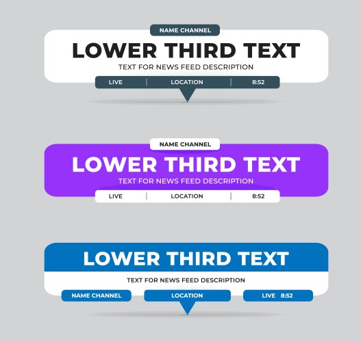 Lower thirds template Royalty Free Vector Image