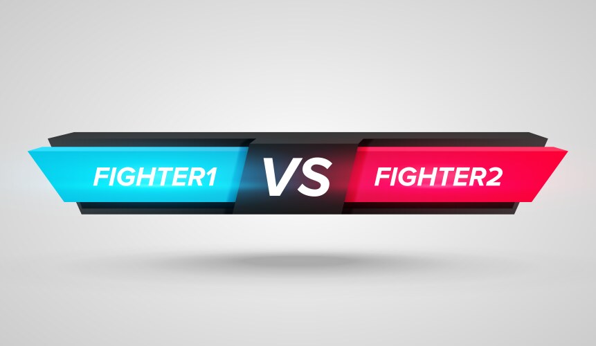 Versus sign vs glow symbol Royalty Free Vector Image