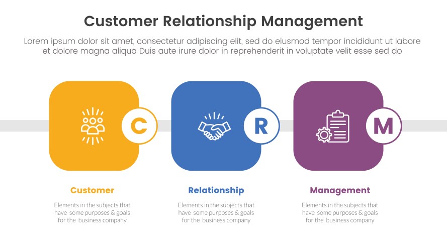 Crm customer relationship management infographic Vector Image