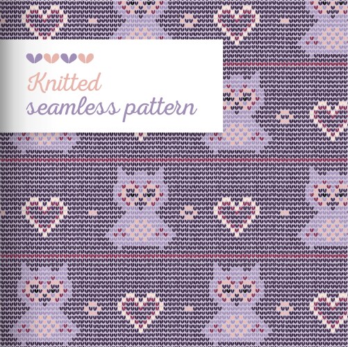 Seamless knitted pattern with ring-tailed lemur Vector Image