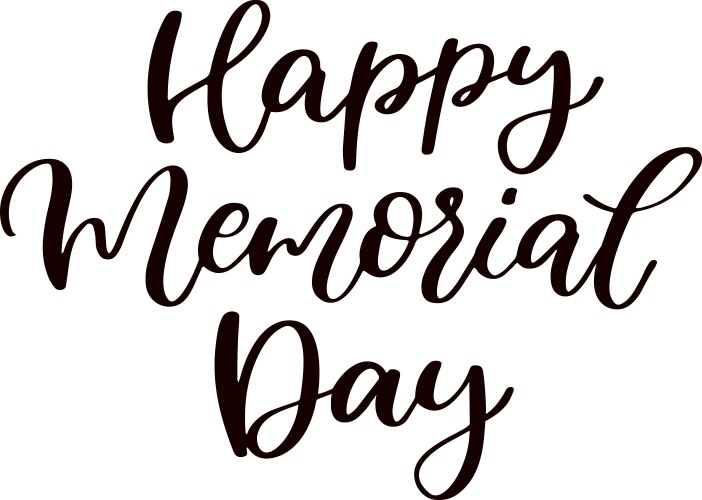 Memorial day hand lettering american Royalty Free Vector