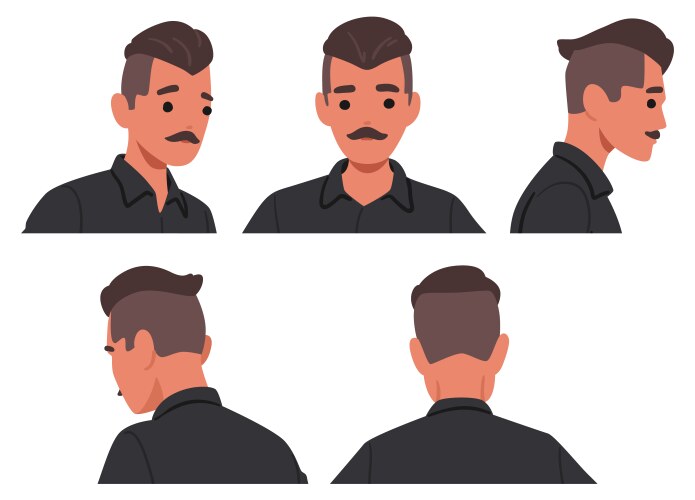 Cartoon Characters Front and Side View Vector Images (over 1,800)