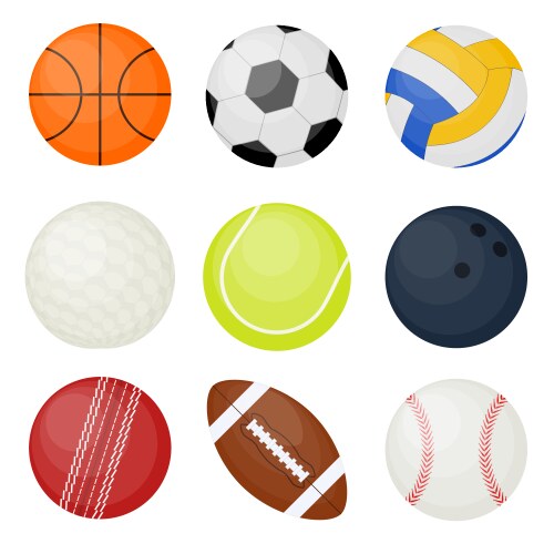 Kids sports balls Royalty Free Vector Image - VectorStock