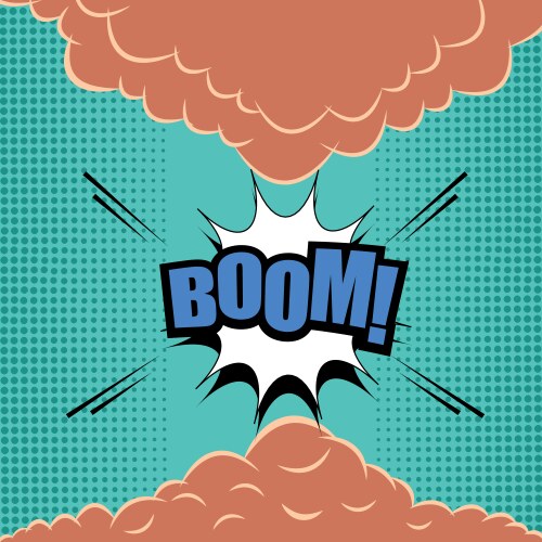 Comic explosive template Royalty Free Vector Image
