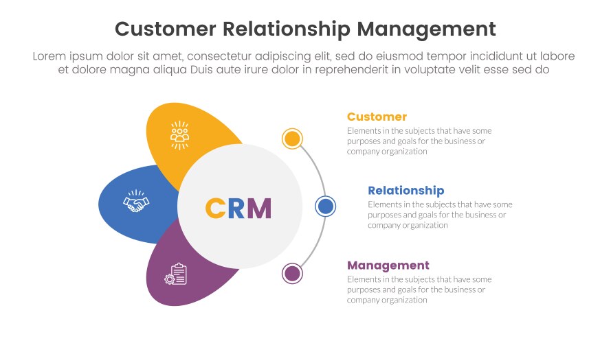 Crm customer relationship management infographic Vector Image