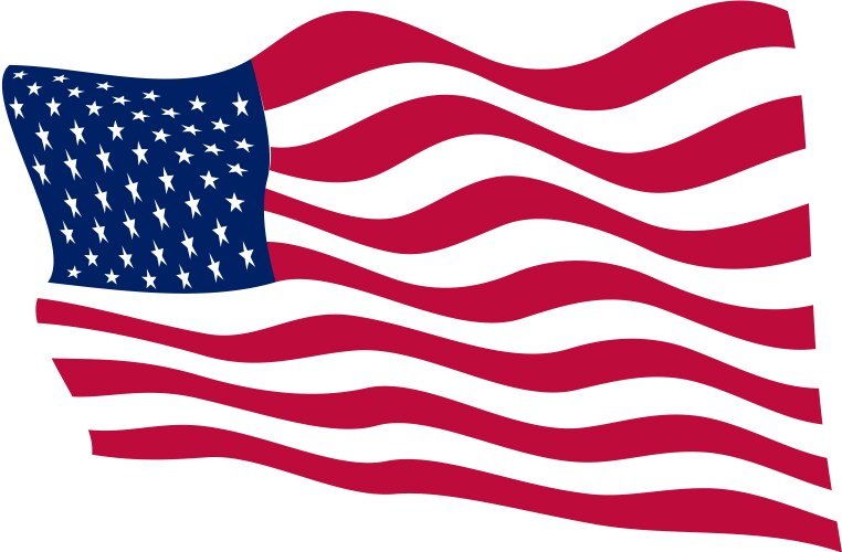Waving american flag logo design Royalty Free Vector Image