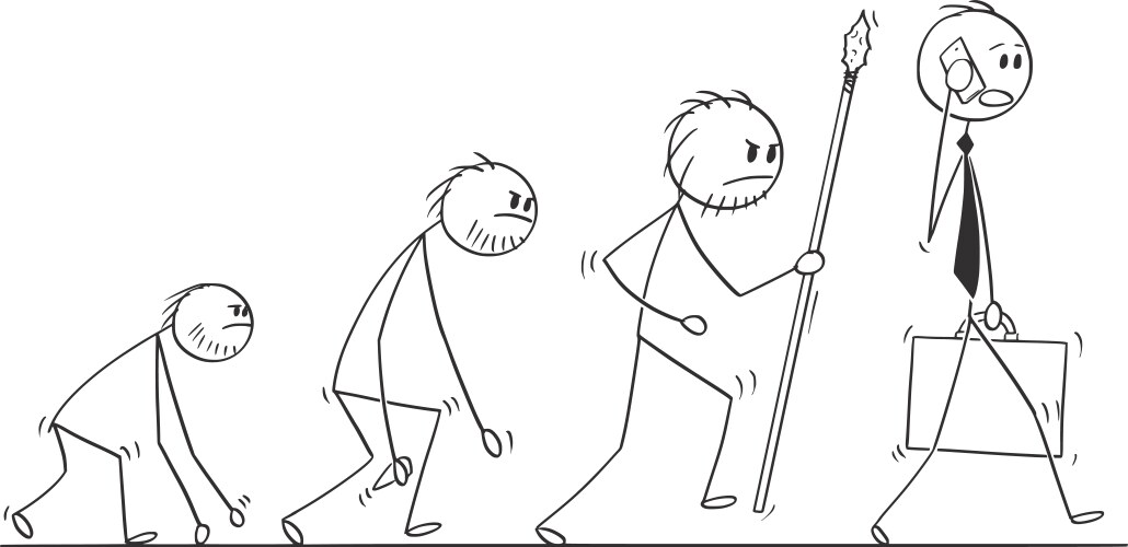 Biology human evolution stages evolutionary Vector Image