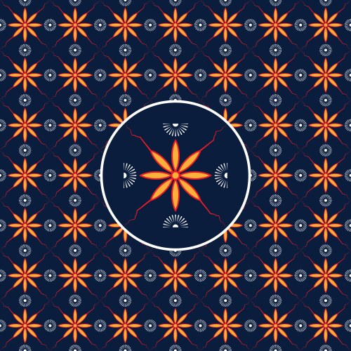 Batik kawung contrast Royalty Free Vector Image