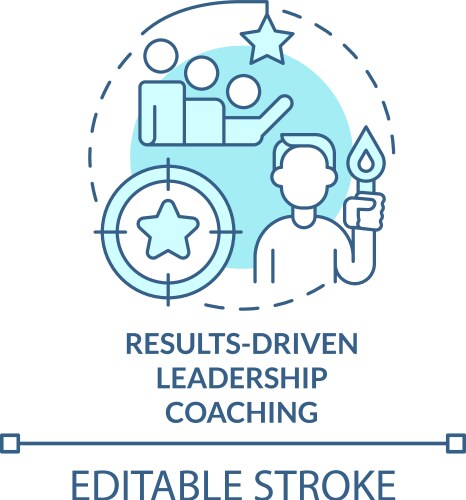 Results-driven leadership coaching concept icon Vector Image