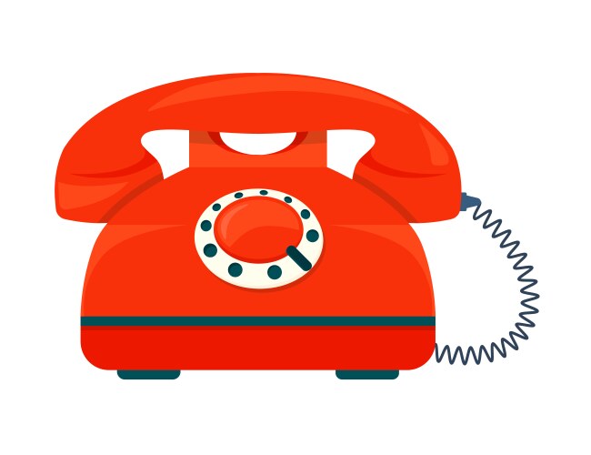 Phone red Royalty Free Vector Image - VectorStock