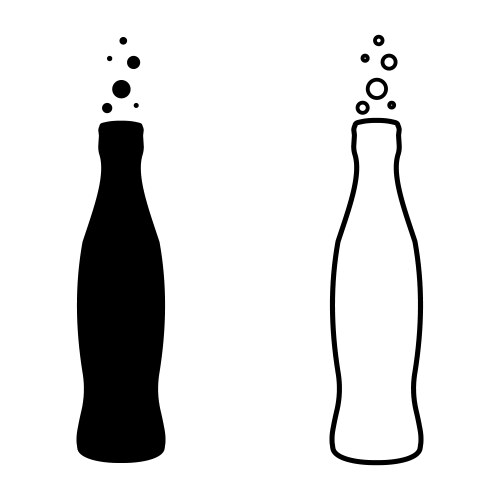 Classic bottle coca-cola on white background Vector Image