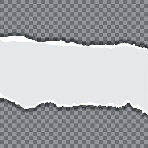 Torn snatched window in sheet white paper Vector Image