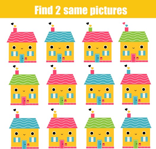 Children educational game find the missing piece Vector Image
