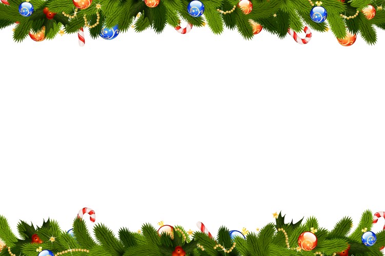 Christmas card border Royalty Free Vector Image