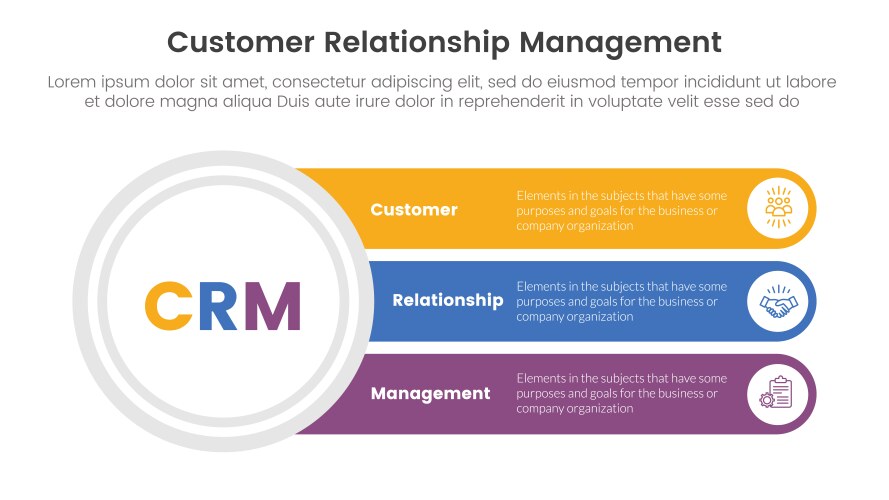 Crm customer relationship management infographic Vector Image