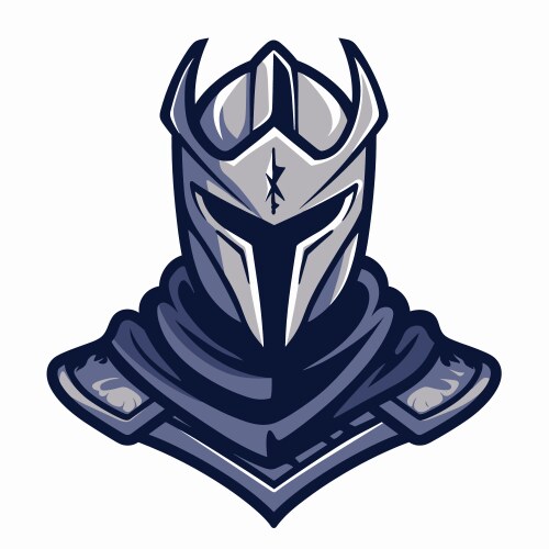 Esport logotype knight icon sticker warrior Vector Image