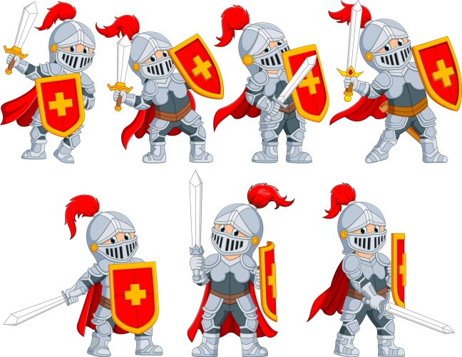 Cartoon knight boy Royalty Free Vector Image - VectorStock