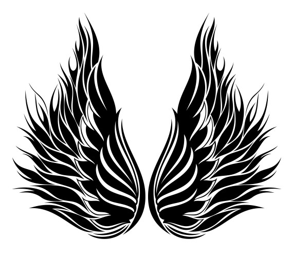 Angel wings - minimalist and simple silhouette Vector Image