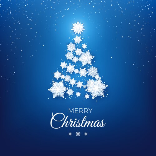 Christmas card with magic tree Royalty Free Vector Image