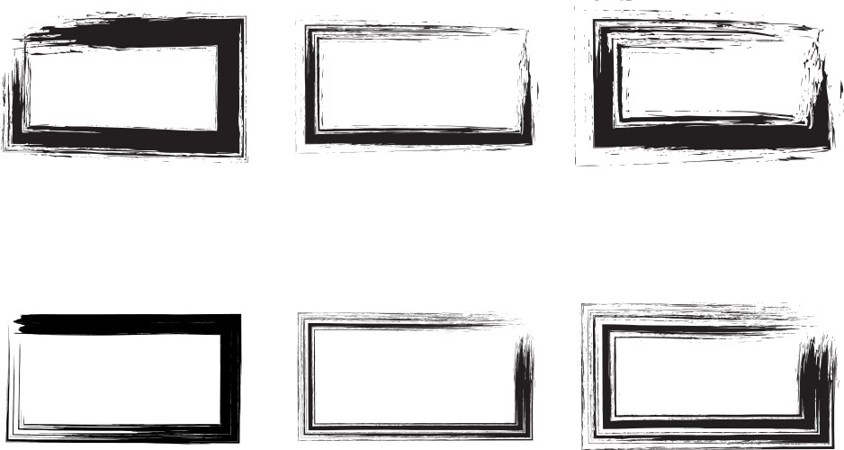 Horizontal rectangle shape grunge brush Royalty Free Vector