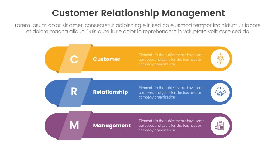 Crm customer relationship management infographic Vector Image