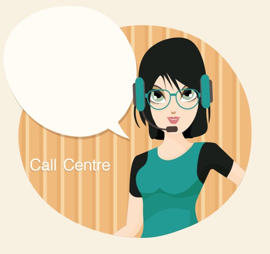 Call center concept Royalty Free Vector Image - VectorStock