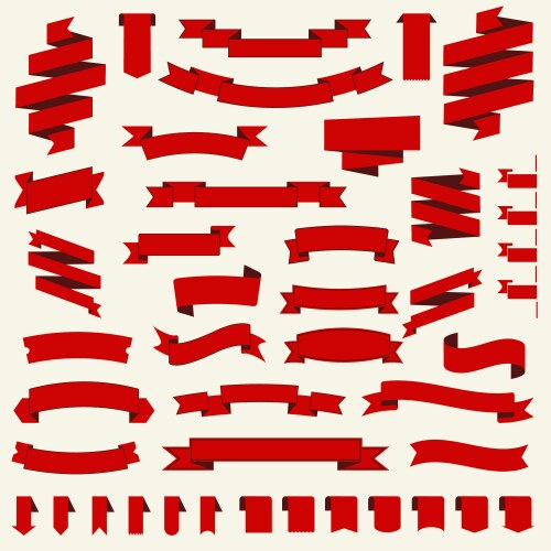 Big set of ribbons templates Royalty Free Vector Image