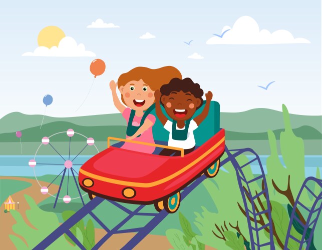 Roller Coaster Cartoon Vector Images (over 1,500)