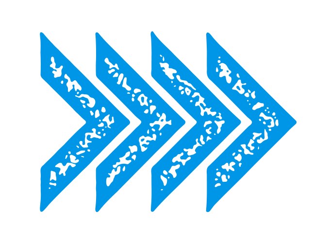 Textured orange arrow pointing right Royalty Free Vector