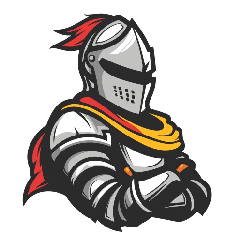 Esport logotype knight icon sticker warrior Vector Image