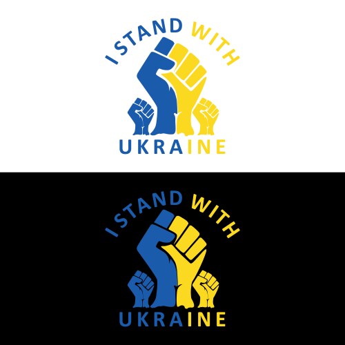 Stand with ukraine slogan concept save Royalty Free Vector