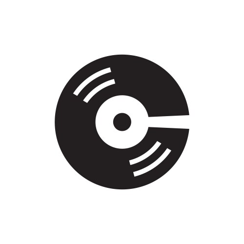 Vinyl record logo Royalty Free Vector Image - VectorStock