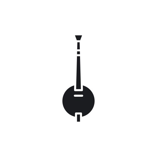 Banjo icon isolated on white background Royalty Free Vector