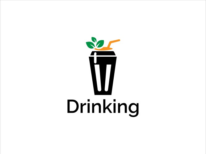 Drinking logo design Royalty Free Vector Image