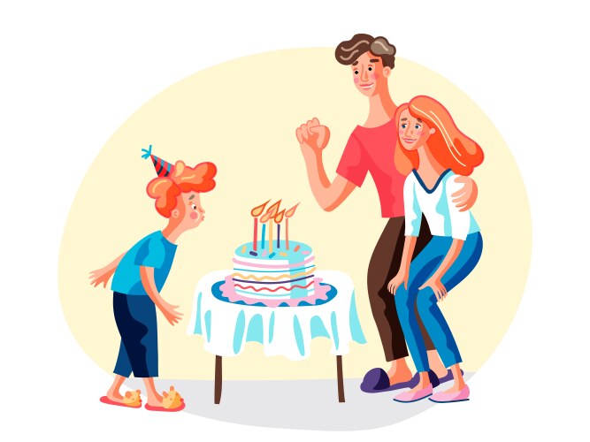 Birthday cake isolated Royalty Free Vector Image