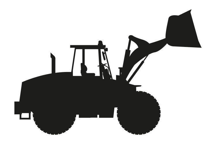 Cartoon of front loader loading sand heavy Vector Image