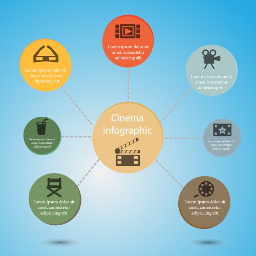 Filmmaking infographic set Royalty Free Vector Image