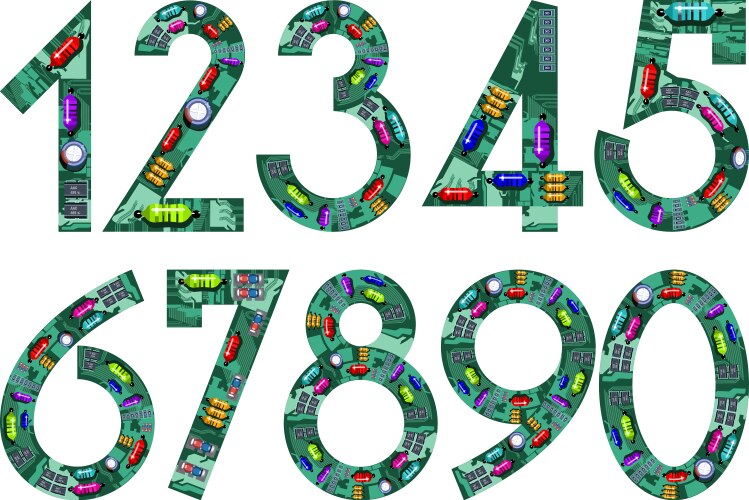 Circuit Font Vector Images (over 3,700)