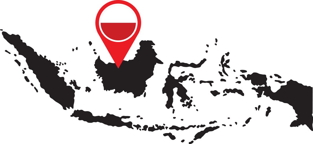 Indonesia map location Royalty Free Vector Image