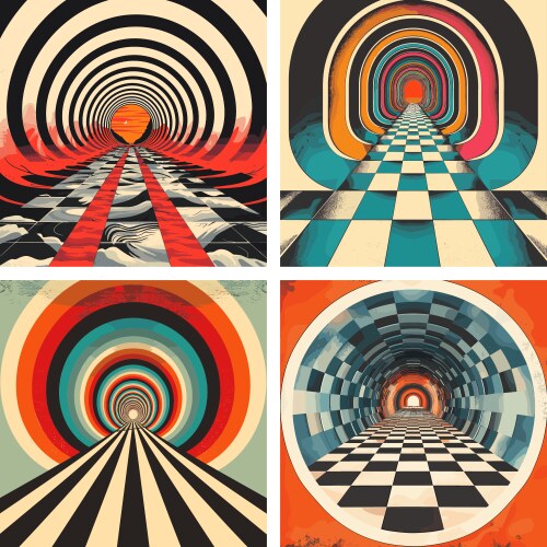 Line Art Optical Illusion Vector Images (over 22,000)