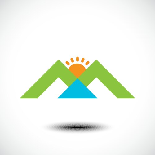 River flowing down stream across a stones Vector Image