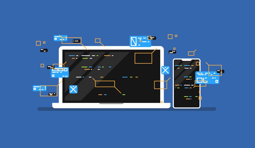 Php programming language syntax for web coding Vector Image