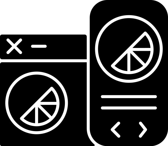 Print black glyph icon Royalty Free Vector Image