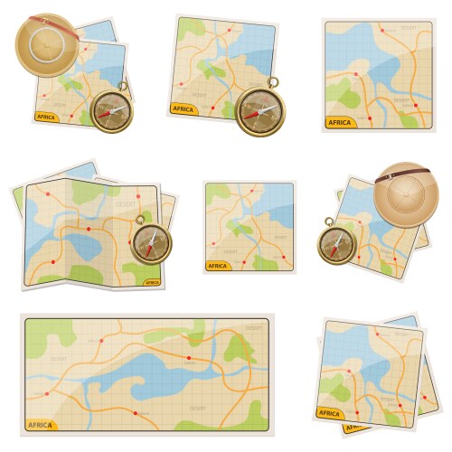 Africa safari map Royalty Free Vector Image - VectorStock