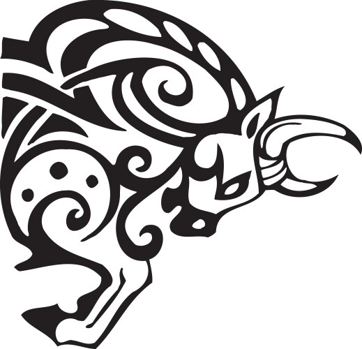 Bull design Royalty Free Vector Image - VectorStock