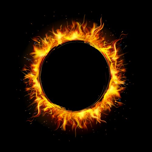 Burning fire flame Royalty Free Vector Image - VectorStock