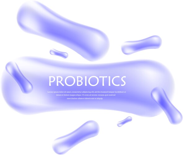 Probiotics bacteria biology Royalty Free Vector Image