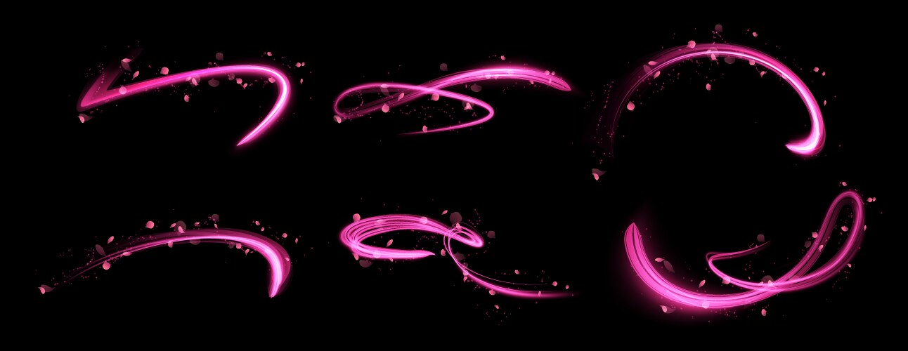 Luminous magic swirl game effects with various Vector Image