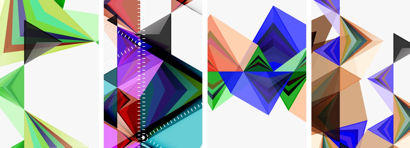 Triangle blend geometric concept poster designs Vector Image