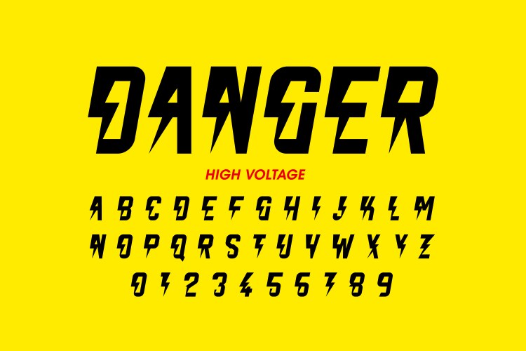 Damaged font design Royalty Free Vector Image - VectorStock